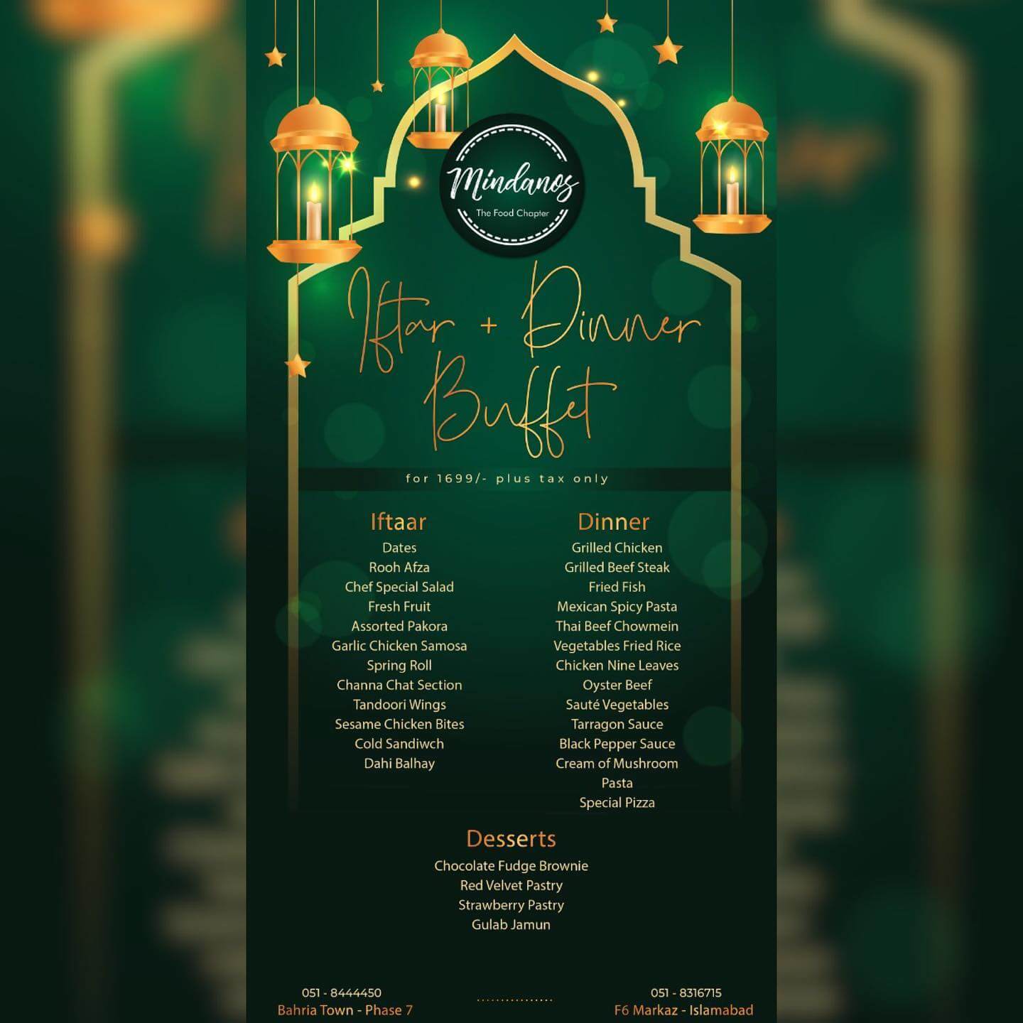 15 BEST Places For Iftar Buffet in Rawalpindi: Menus & Prices