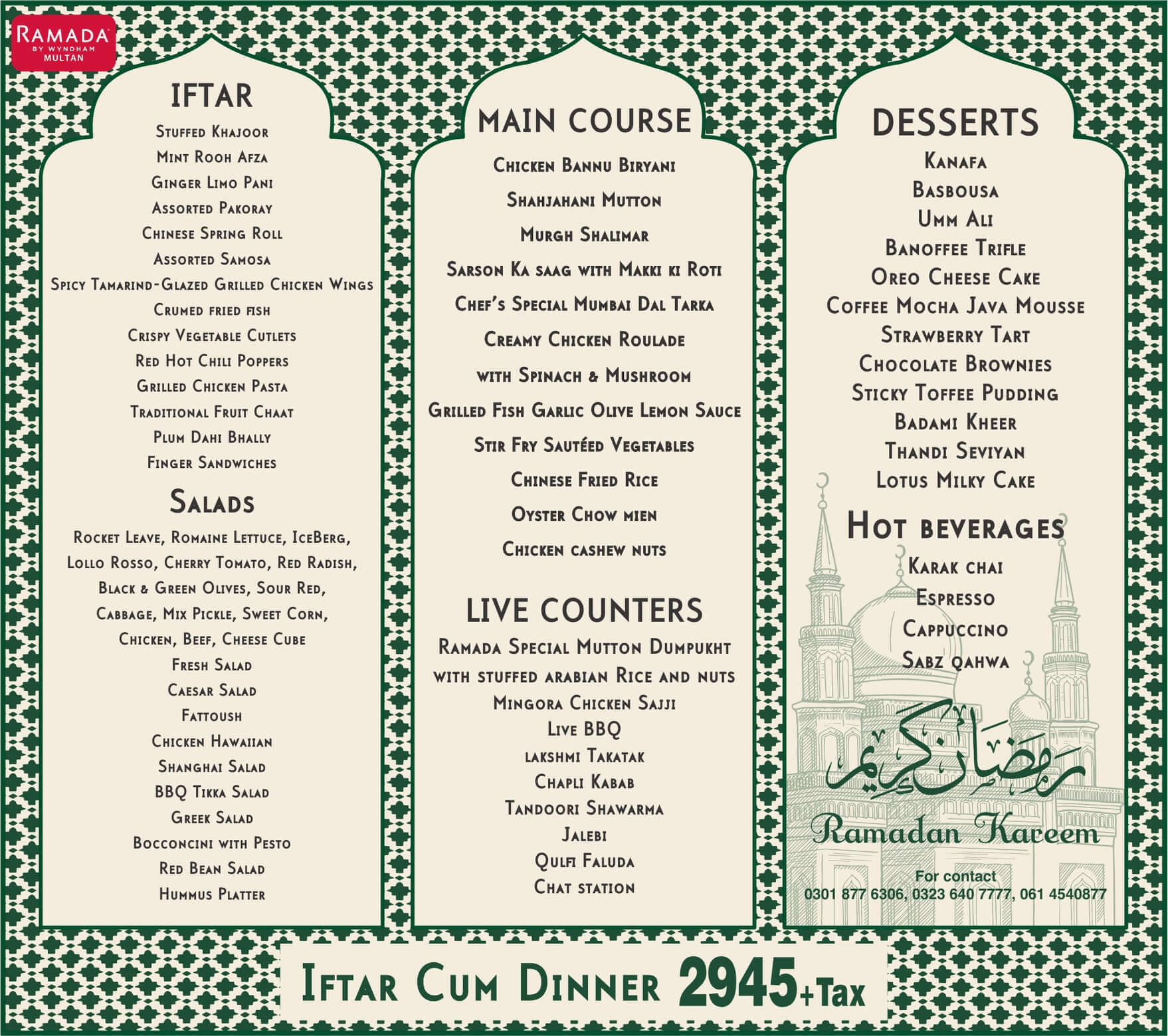 10 Best Restaurants for Iftar Buffet in Multan: Menus & Prices