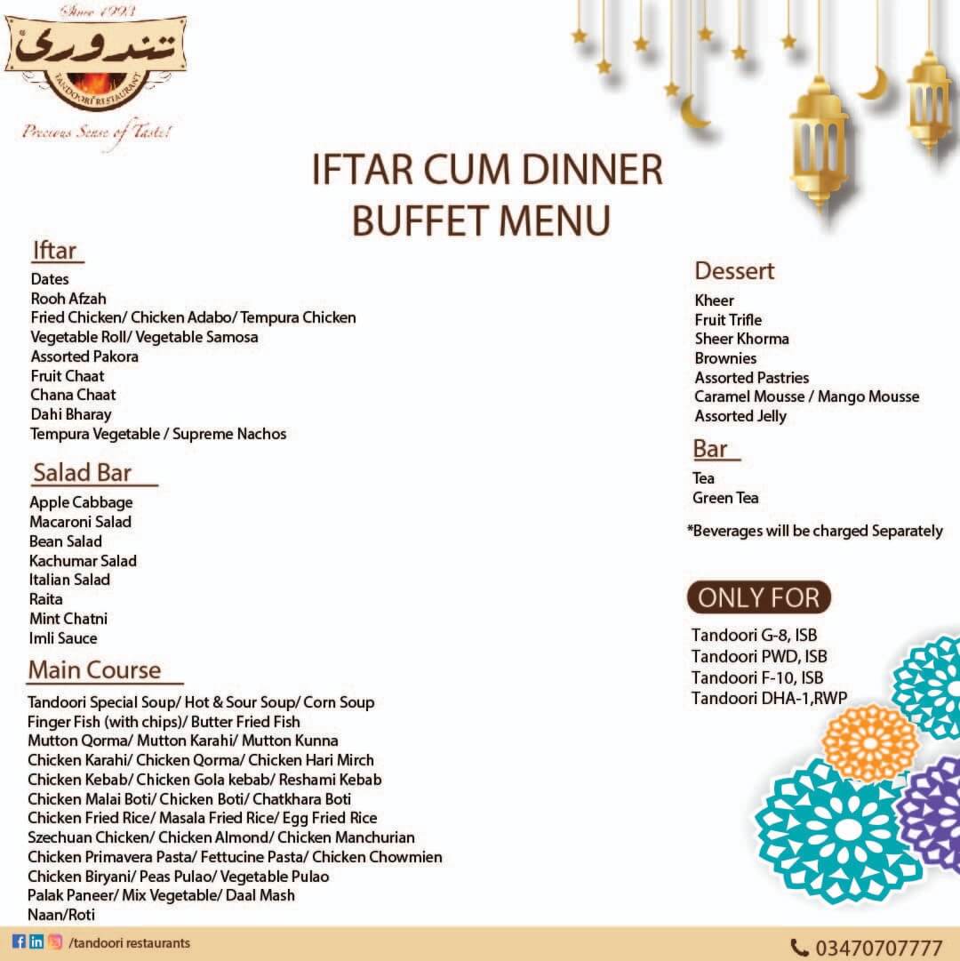 15 BEST Places For Iftar Buffet in Rawalpindi: Menus & Prices