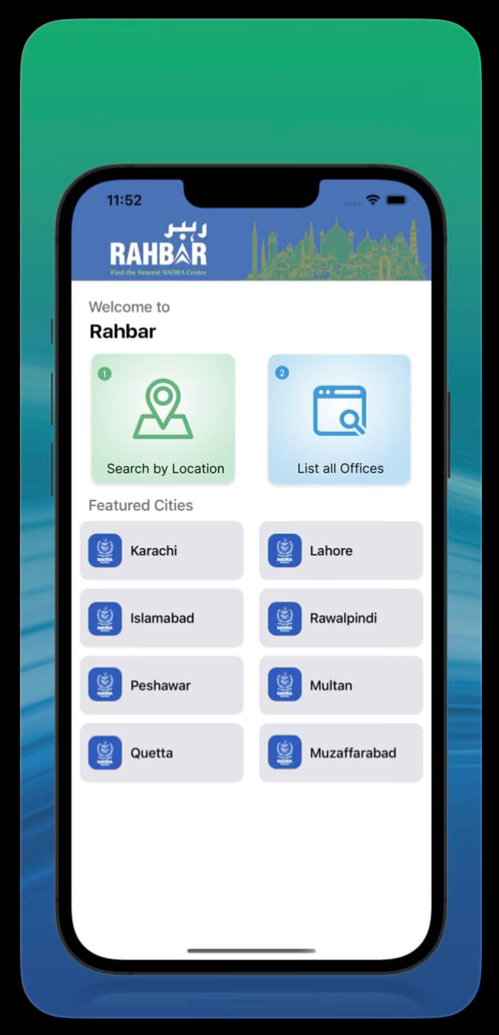 RAHBAR App - Facilitating Citizens for a Handy Access to Data