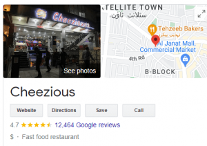 5 CHEEZIOUS Branches in Rawalpindi and Menus - 2022