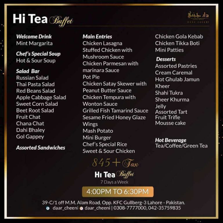 15 Best Places to Enjoy Hi-Tea Buffet in Lahore - 2023 Updated
