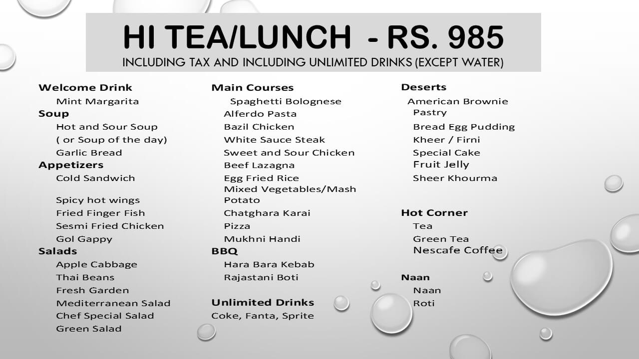 15 Best Places to Enjoy Hi-Tea Buffet in Lahore - 2023 Updated