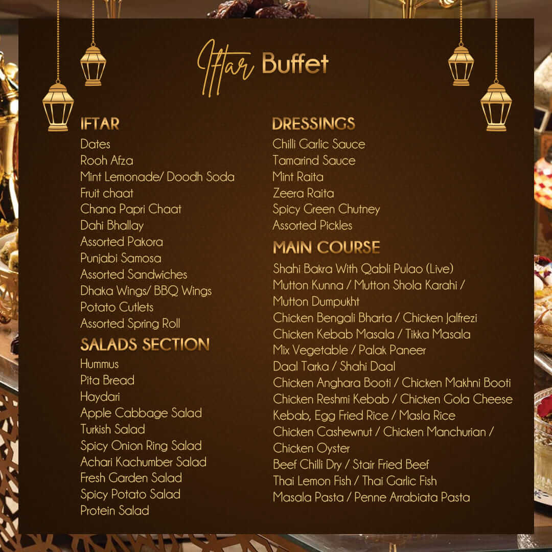 10 Best Restaurants for Iftar Buffet in Multan: Menus & Prices