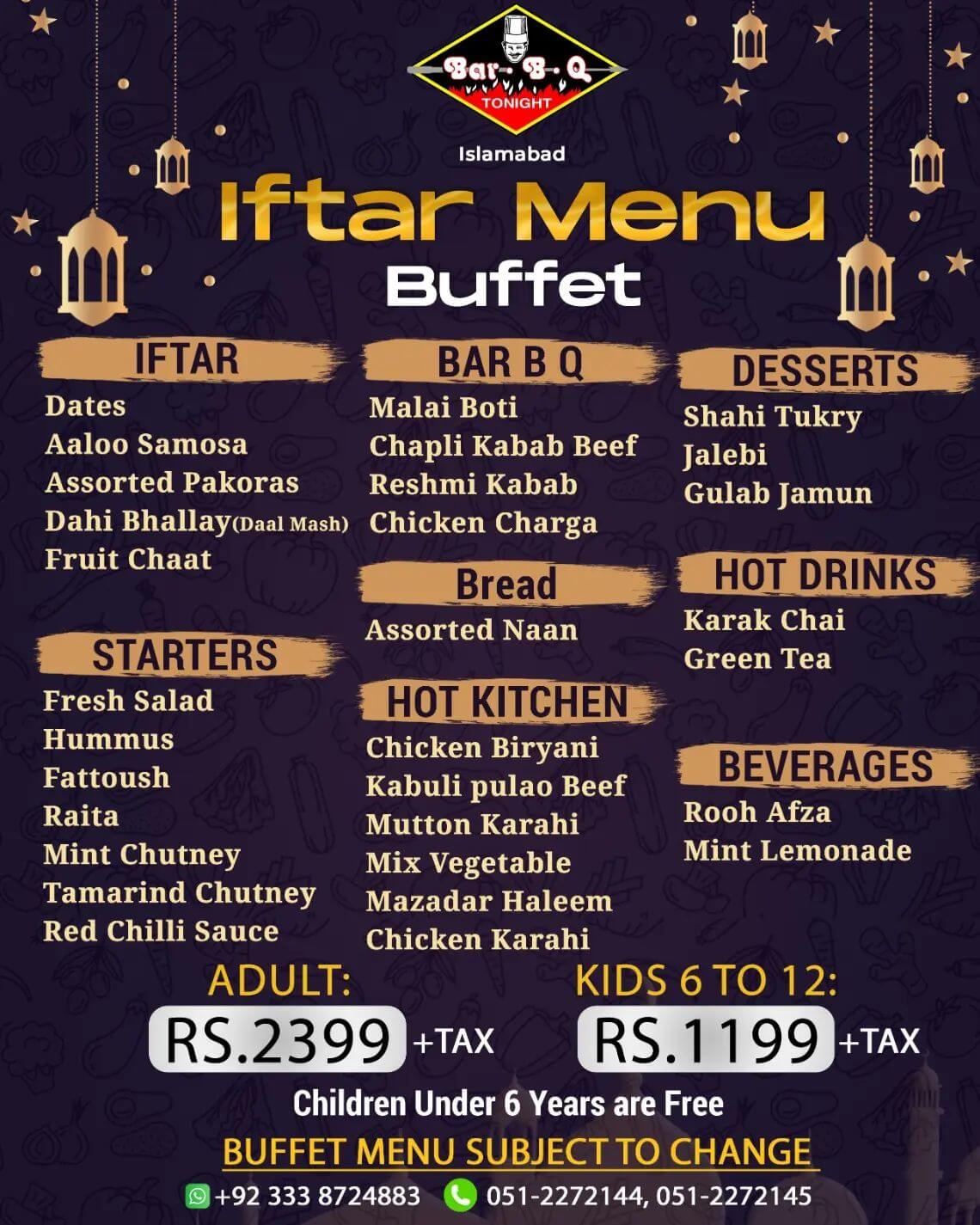 32 Best Places to Get Iftar Buffet in Islamabad - 2024