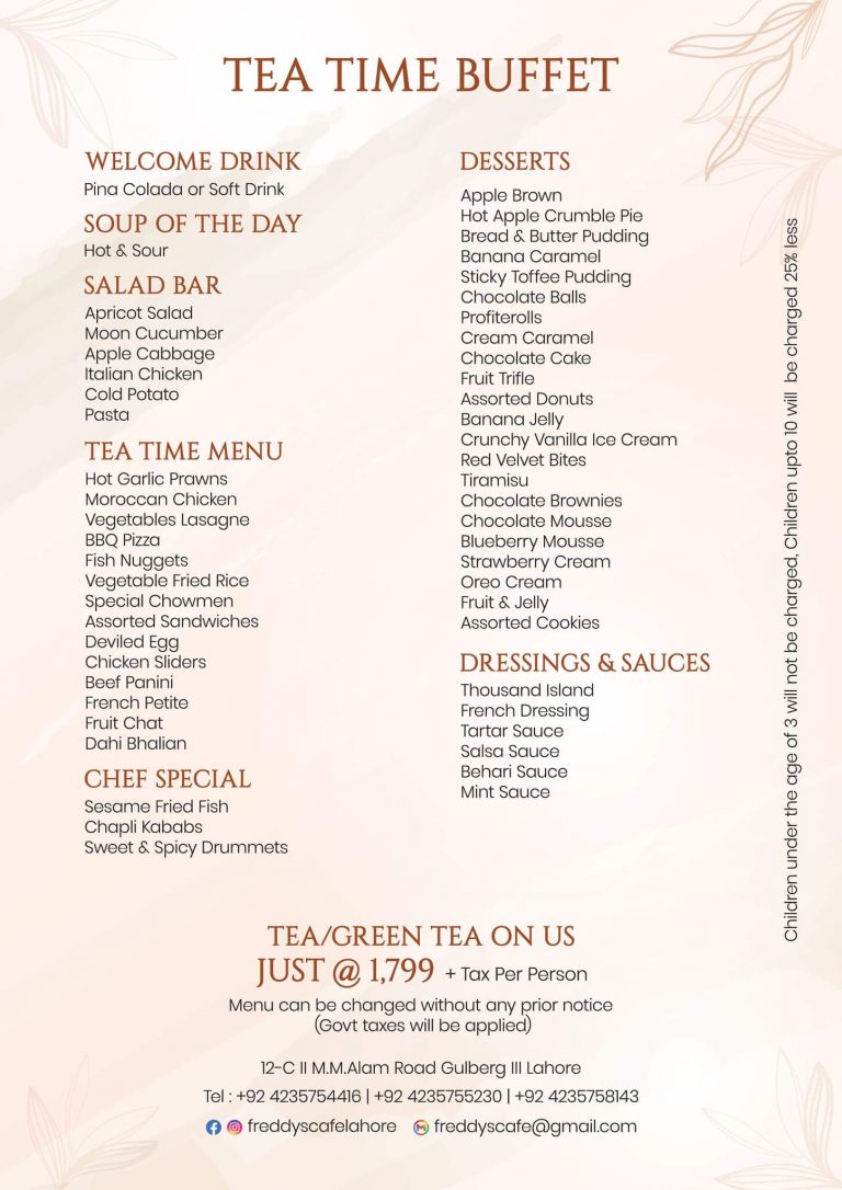 15 Best Places to Enjoy Hi-Tea Buffet in Lahore - 2023 Updated