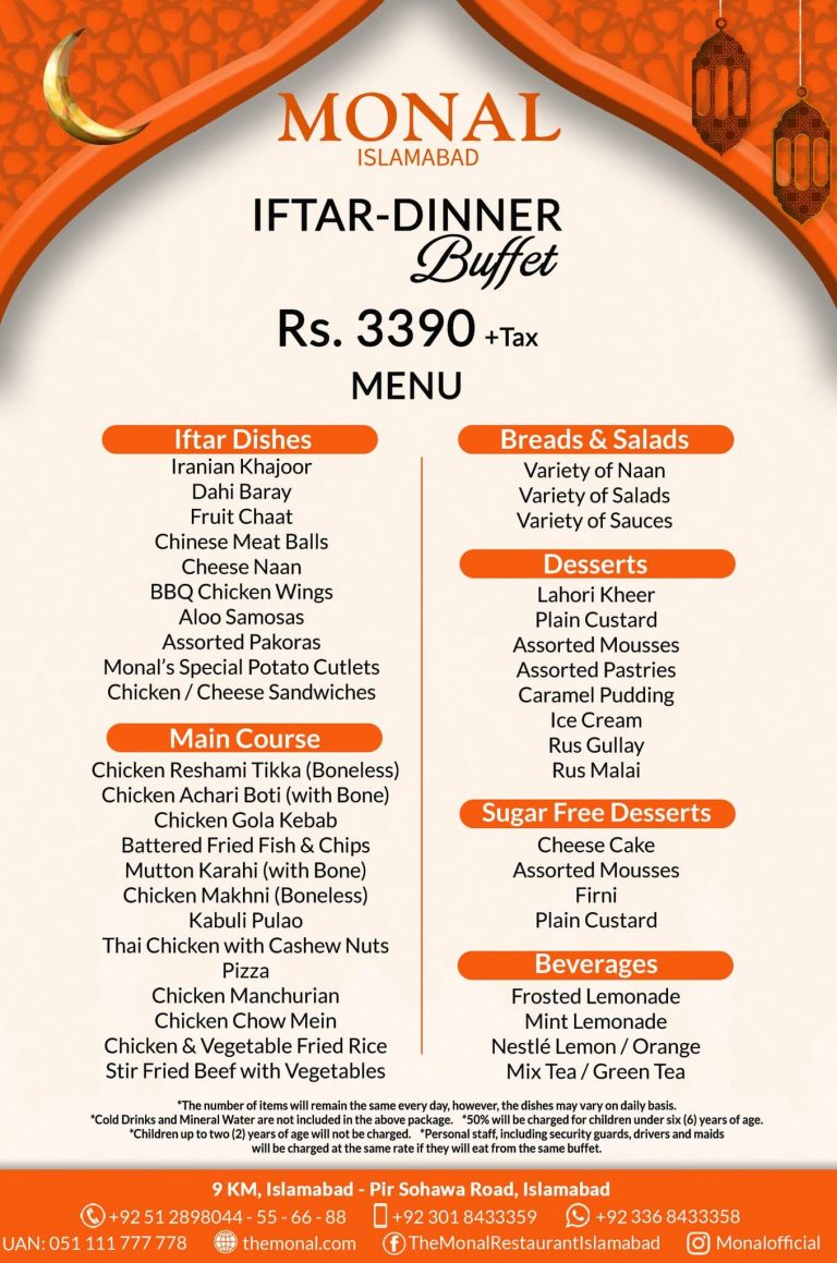 11 Restaurants Offering a Luxury Iftar Buffet in Pakistan
