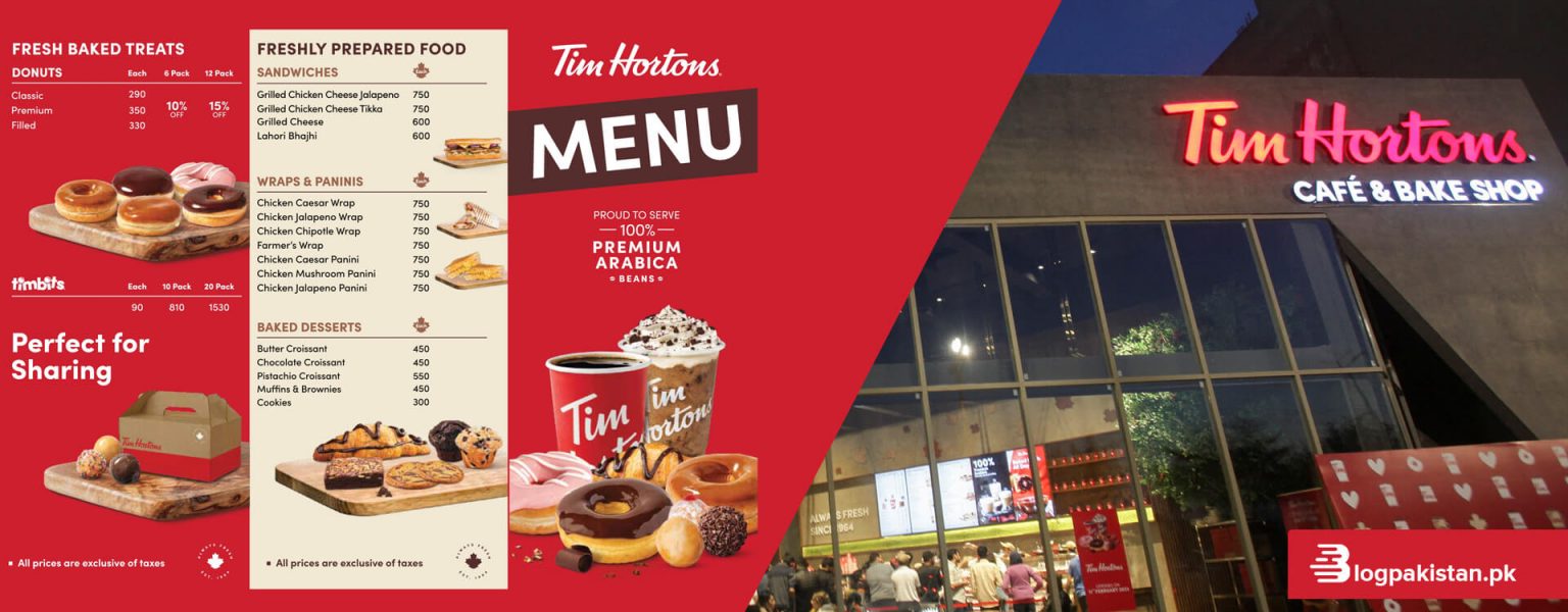 Tim Hortons Lahore Menu | Updated Price List | 2023