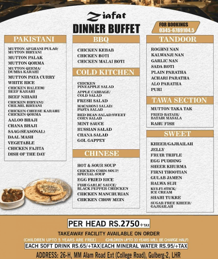 25 Best Restaurants For Dinner Buffet In Lahore with Prices - 2023