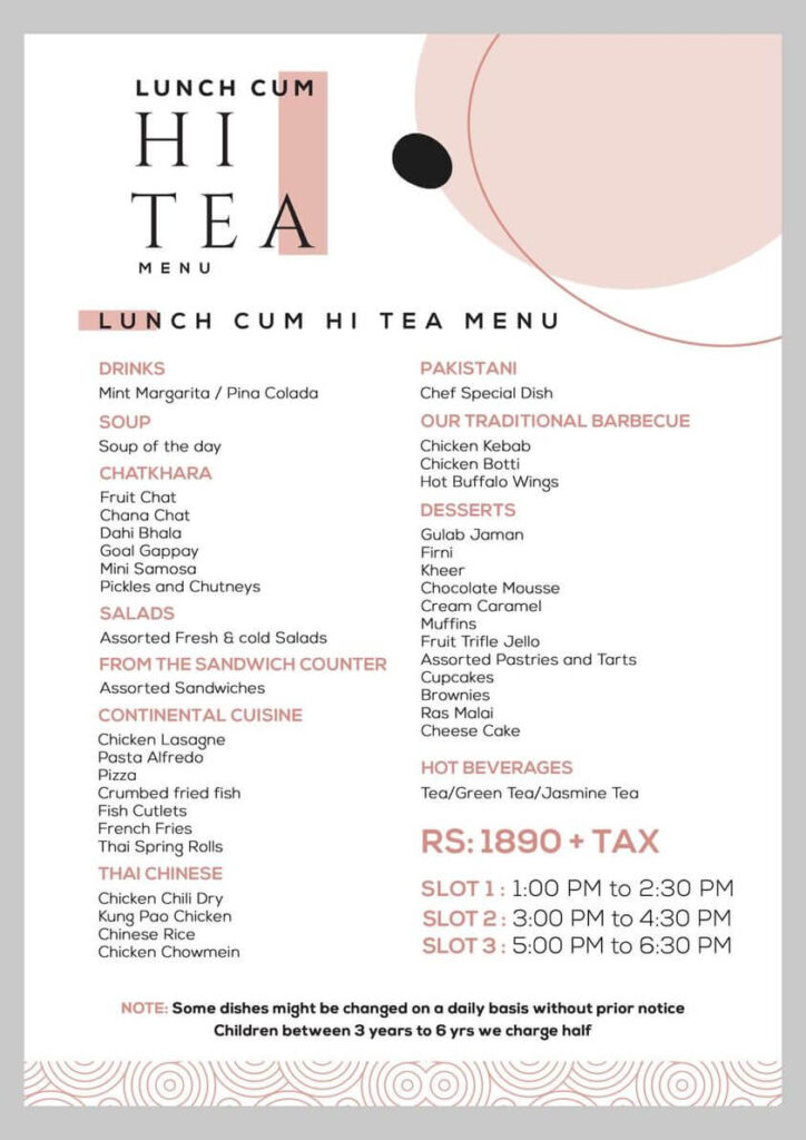 12 Best Places to Enjoy Hi-Tea Buffet in Lahore - 2023 Updated