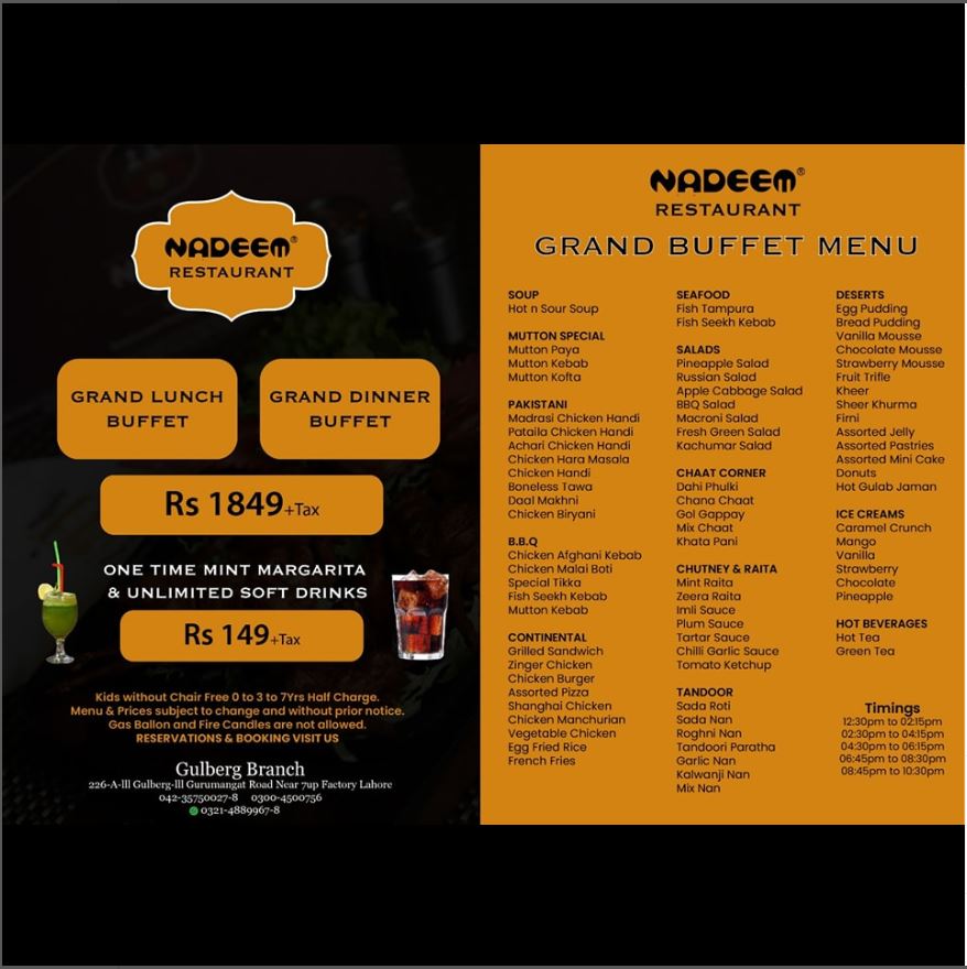 14 Best Restaurants For Dinner Buffet In Lahore with Prices - 2023