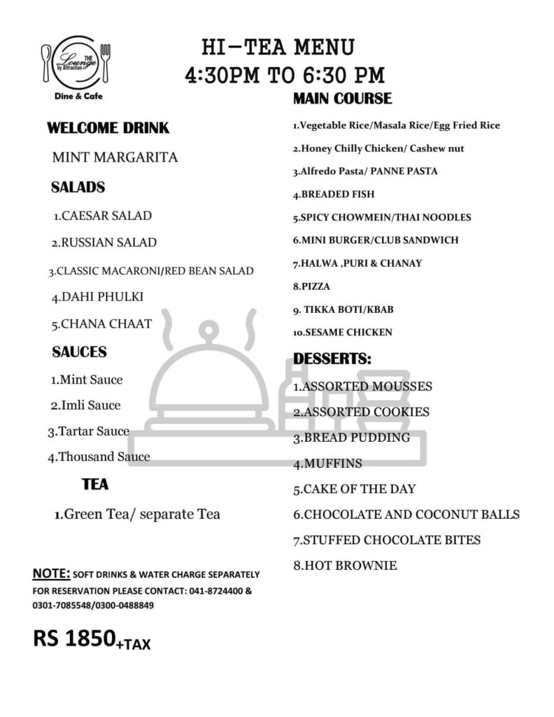 10 Best Places to Get Hi-tea in Faisalabad 2023: Menus & Contact