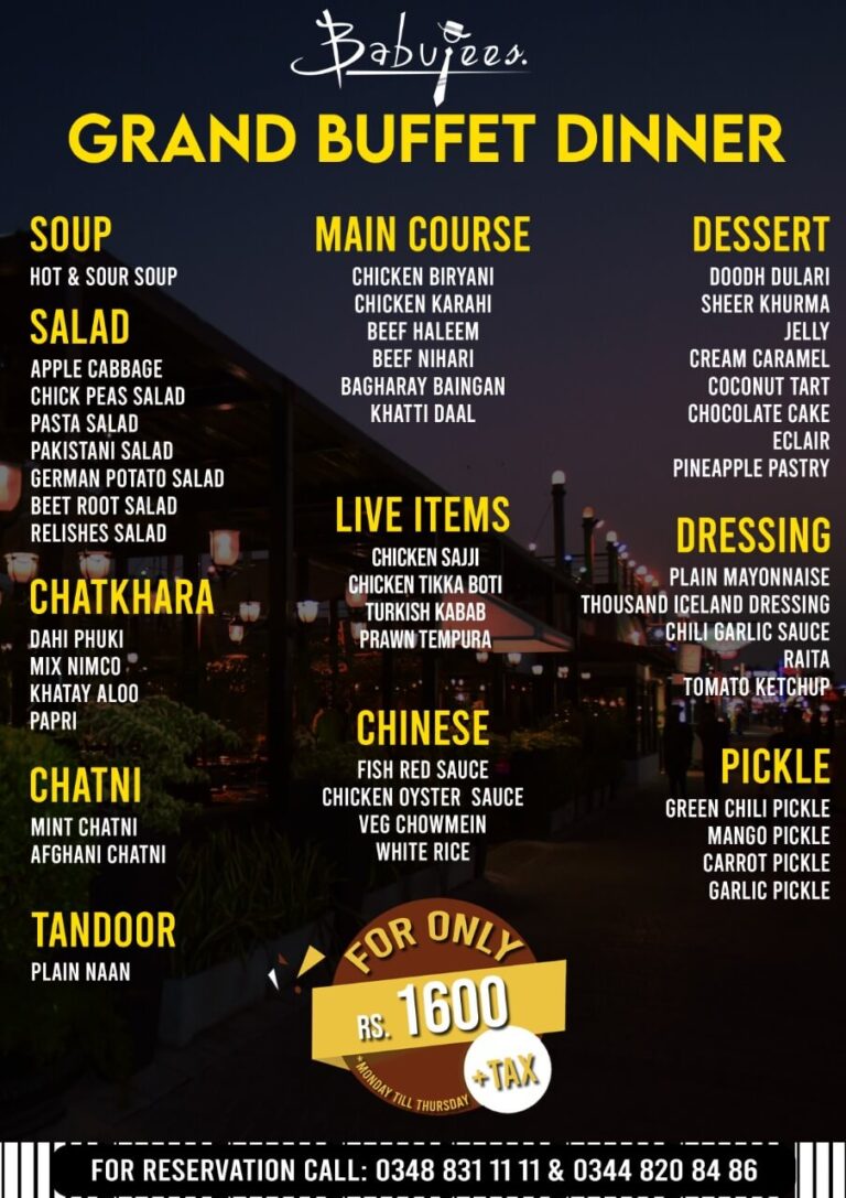 10 Places To Visit for Dinner Buffet in Karachi: Price & Menu