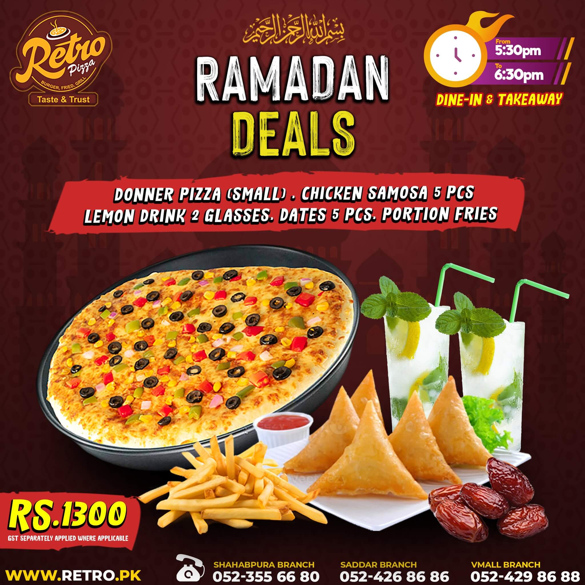 Retro Pizza Ramadan Deals 2024 - Unbeatable Deals to Enjoy